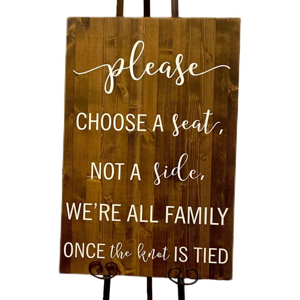 Party Rental Wedding Ceremony Sign - SW Florida - Exclusive Affair