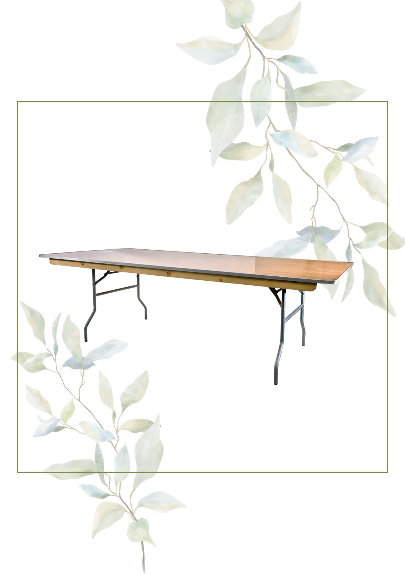 Party Rental 6’ X 18” CLASSROOM TABLE - SW Florida - Exclusive Affair
